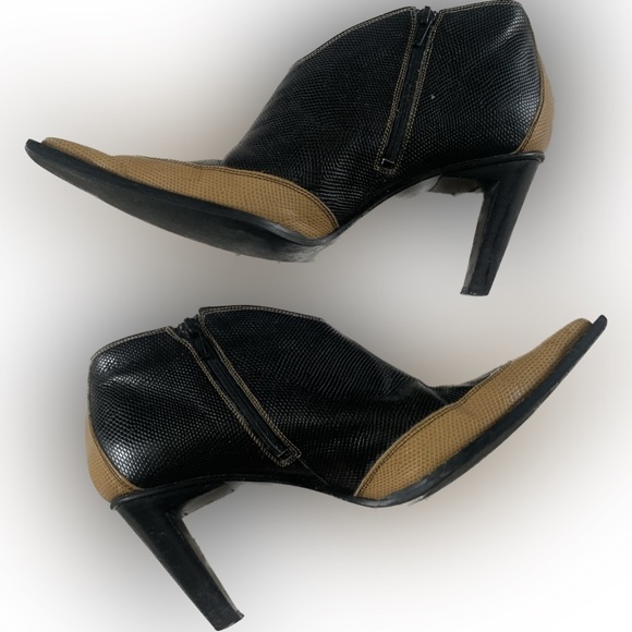 bebe | Shoes | Vintage Bebe Italian Leather Colorblock Western Booties ...